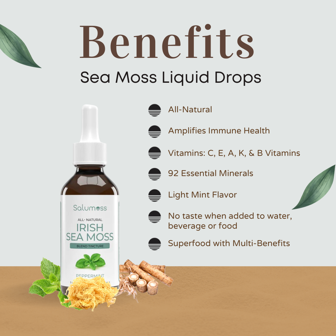 Sea Moss Liquid Drops & Health Supplements | Salumoss